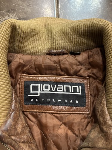 Vintage Giovanni Brown Leather Jacket Men’s Size 2XL | eBay
