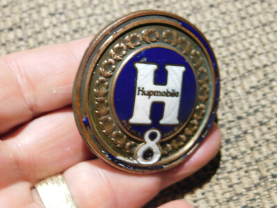1925-1928 Hupmobile 8 Radiator Emblem Badge 2" Enamel | eBay