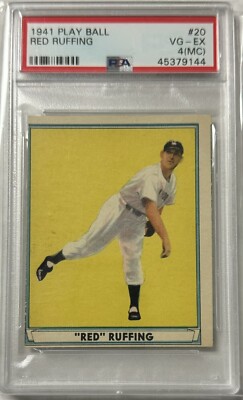 1941 Play Ball Red Ruffing #20 PSA 4 (MC) | eBay