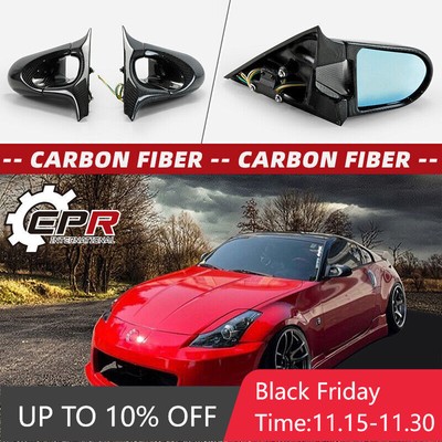 For Nissan Fairlady 350Z Z33 03-08 (LHD) Side Aero Mirror Carbon Fiber ...