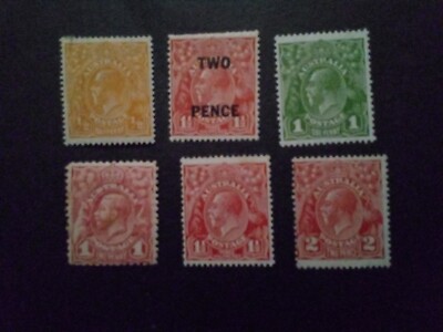 KGV, 6x Mint/mint-hing, watermarks see scans, | eBay Australia