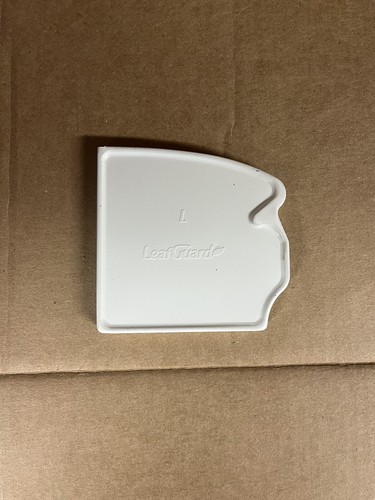 WHITE LEAF GUARD Aluminum SEAMLESS Gutter Left End Cap 08500E S12 | eBay