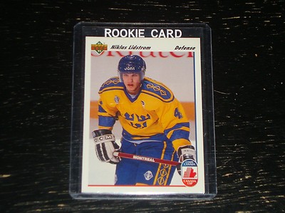 Niklas Lidstrom 1992 Sweden Canada Cup ROOKIE Hockey Card UPPER DECK ...