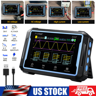 3-in-1 Automotive Oscilloscope DDS Signal Generator Multimeter 50MHz ...