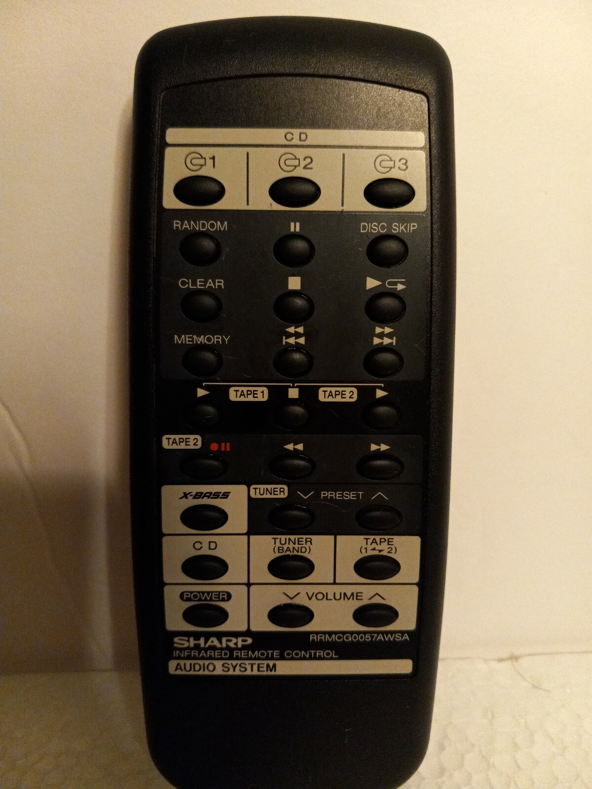 SHARP INFRARED AUDIO SYSTEM REMOTE CONTROL RRMCG0099AWSA great cond ...