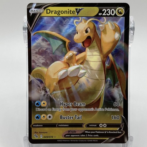 Dragonite V Holographic Half Art Ultra Rare 049/078 Pokémon TCG Pokémon ...