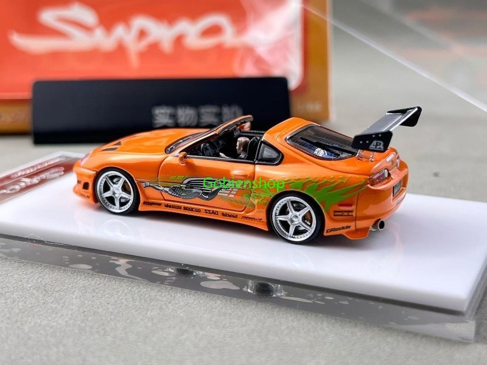 GB FS 1:64 Orange Supra A80 Convertible Figure Sports Model Diecast ...