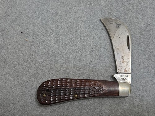 Case XX Vintage Hawkbill 1975 5 Dot 61011 Brown Jigged Wood Handle USA ...