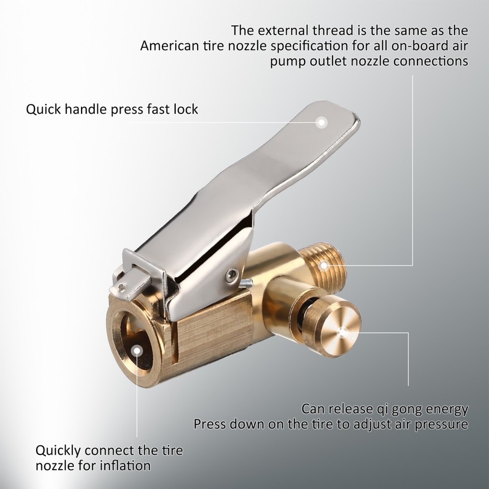 Tire Inflator Chuck Quick Connect Tire Air Chuck Fittings Air ...