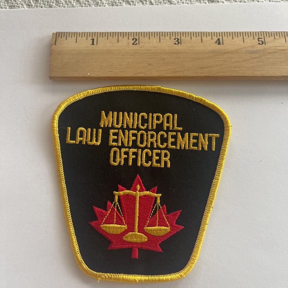 Municipal Law Enforcement Officer Patch Black Gold Red | eBay