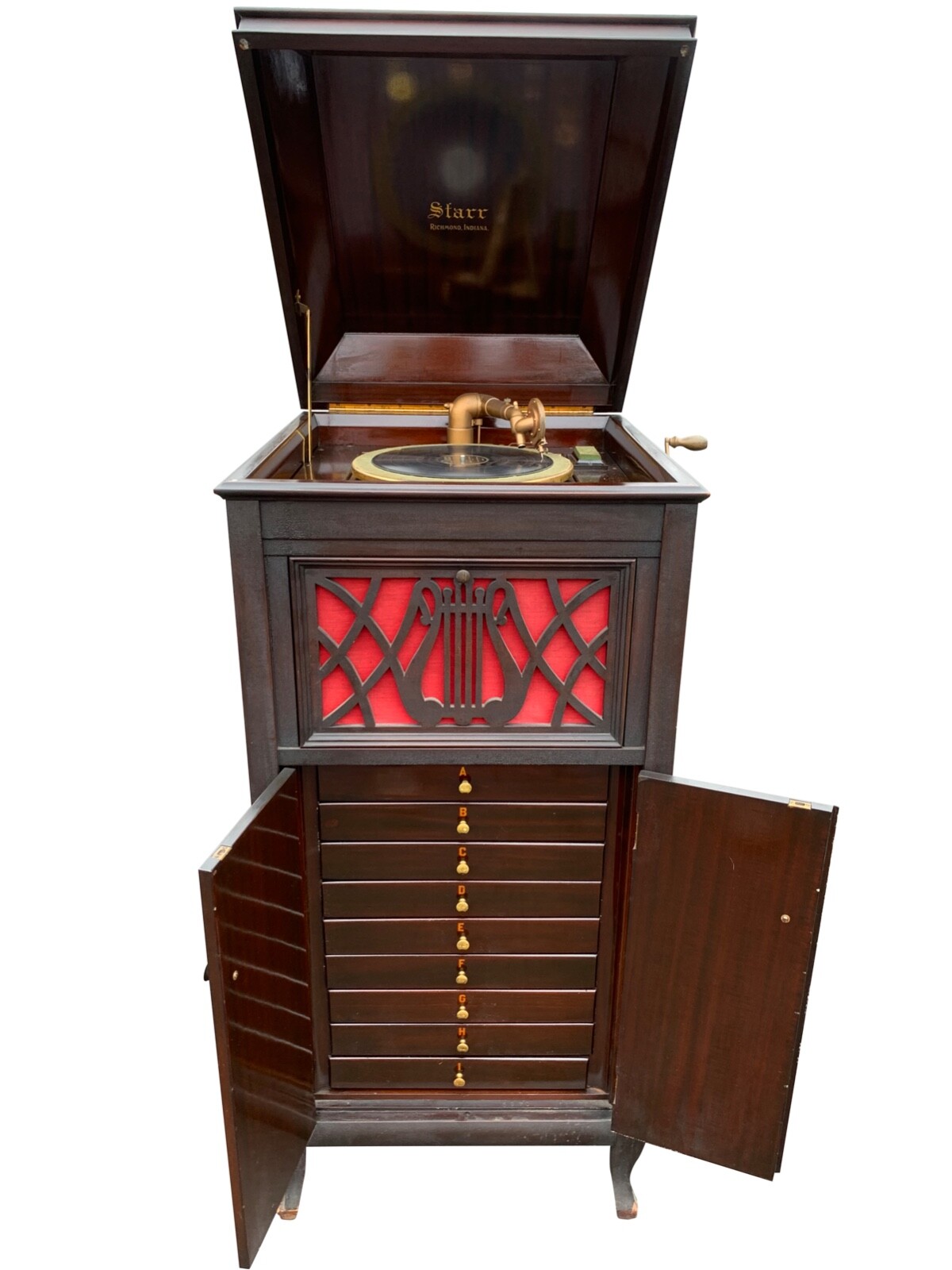Antique Starr victrola record player Music Record Cabinet Rare Vintage ...