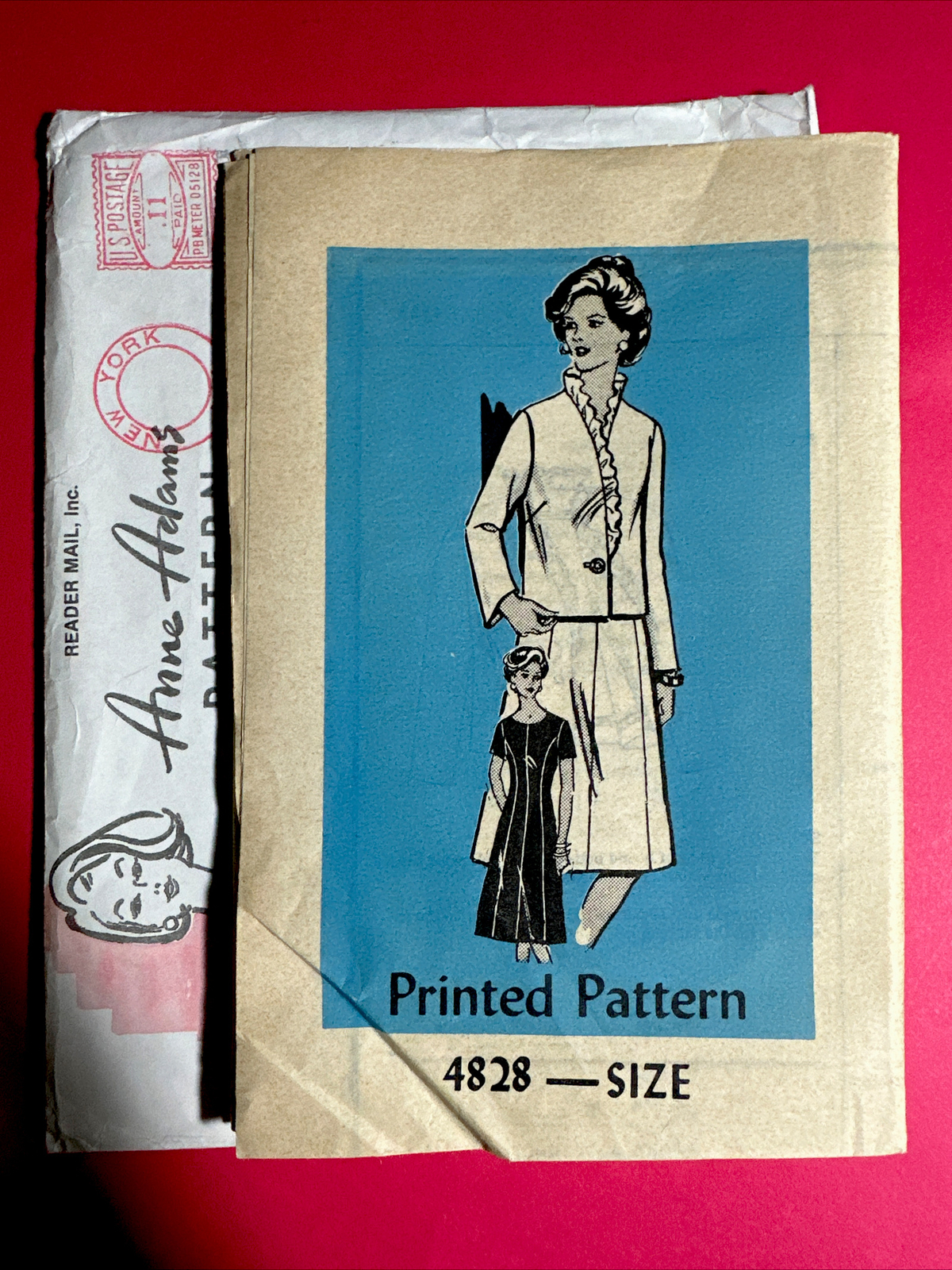 Rare Anne Adams Dress & Jacket Sewing Pattern 4828 Size Misses 22 1/2 ...