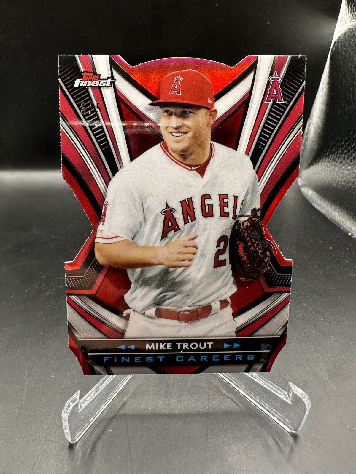 Mike Trout Red Refractor 3/5 2021 Topps Finest Finest Careers Los ...