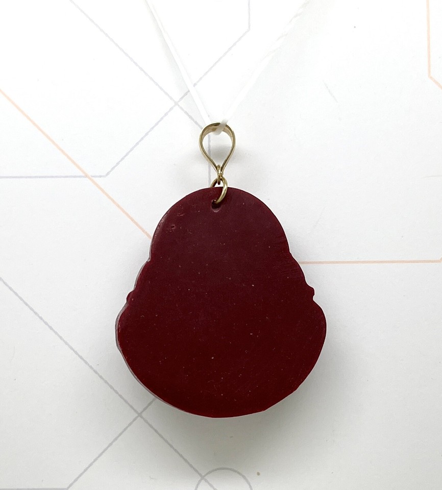 Natural Cinnabar Stone Happy Buddha pendant 10K Real Gold Bail | eBay