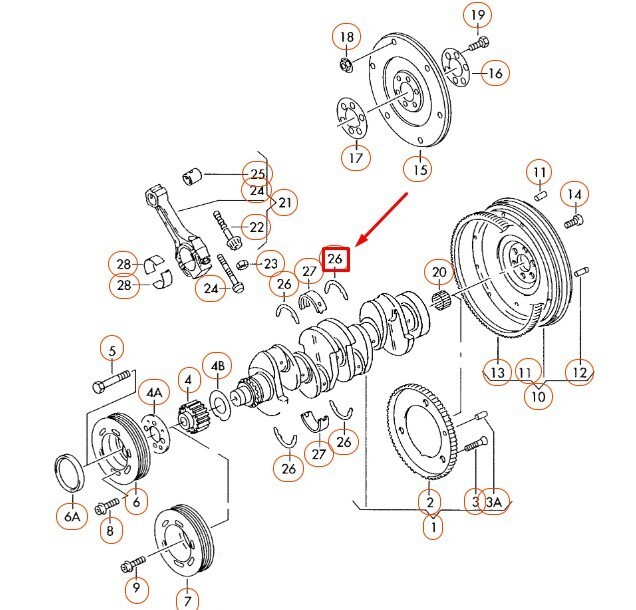 Thrust Washer Bearing 3 VW AUDI Beetle EOS Golf R32 GTI Rabbit Jetta ...