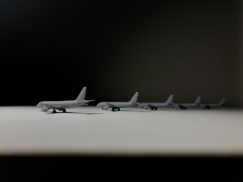 5pcs Architectural Scale 1:1000 Plane Figures Aircraft Commercial ...