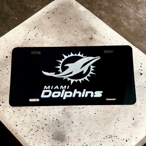 Miami Dolphins Football Team Fan Aluminum Laser Engraved Front License ...