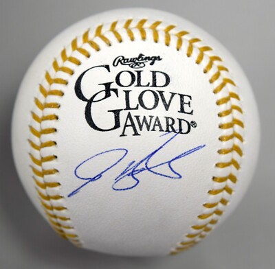 Ivan Pudge Rodriguez Signed Official Gold Glove Award Logo Major League ...