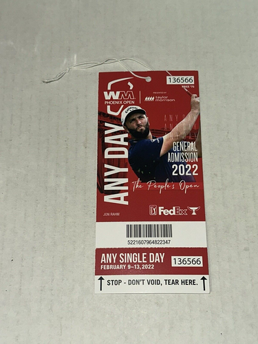 2022 WMO Phoenix Open Scheffler 1st PGA Tour Win #1 Ticket Stub Any Day ...