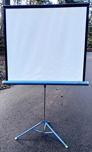 Vintage DA-LITE Flyer Portable Movie Projection Screen & Box 40 x 40 ...