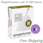 simplehuman Code R Custom Fit Liners, Trash Bags, 10 Liter / 2.6 Gallon, 240 | eBay