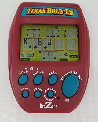 RecZone Texas Hold’Em Electronic Video Poker Game Travel Game Red ...