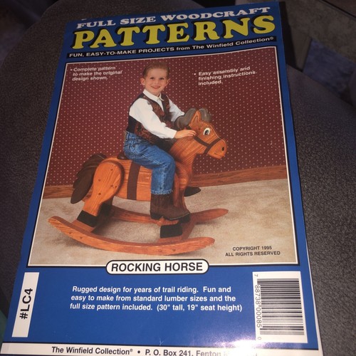 Kid’s Rocking Horse Lc4 Winfield Full Size Woodcraft New Patterns UNCUT ...