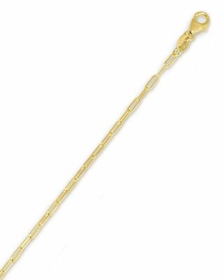 Polished Oval Paperclip Ankle Bracelet Anklet Real Solid 14K Yellow ...