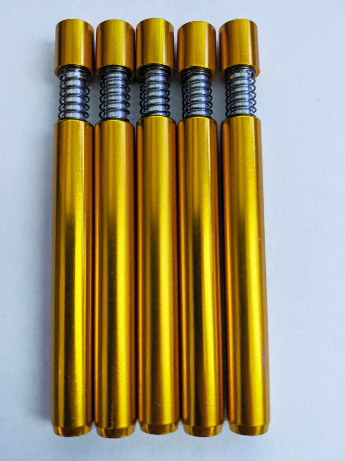 Self Cleaning Metal One Hitters (Pack of 5 Gold) Spring Loaded Dugout ...