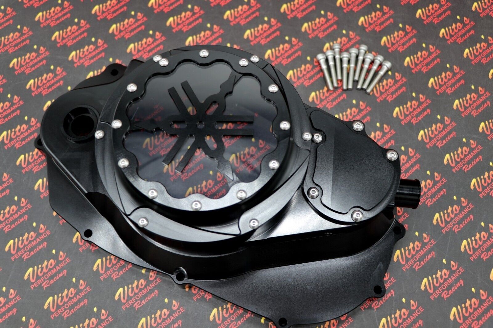 Billet aluminum Yamaha Banshee lock up CLUTCH COVER clear window BLACK ...