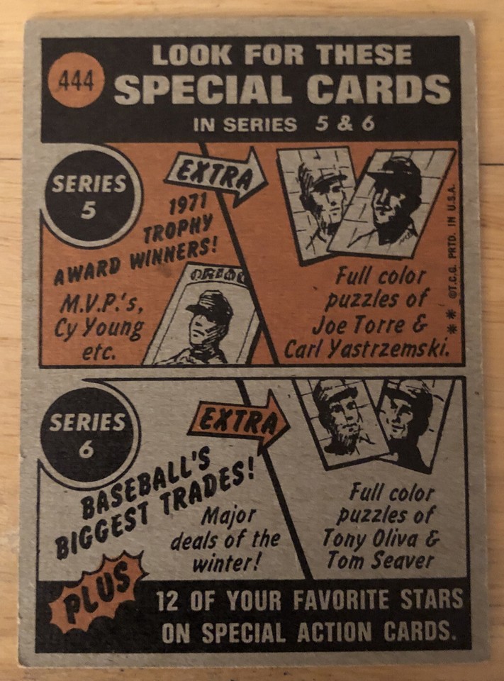 1972 Topps Ken Henderson In Action Baseball Card #444 Giants Low-Grade ...