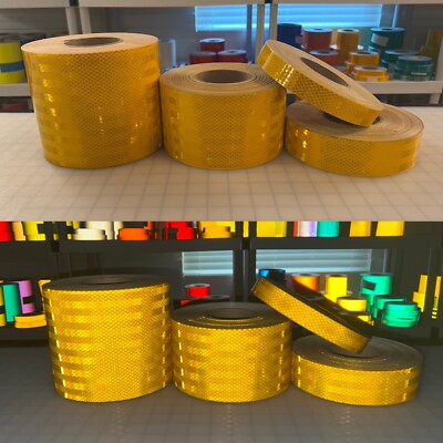 Yellow Reflective Tape 3M 3930 (1", 2", 4", 6") HIP Air Backed Micro ...