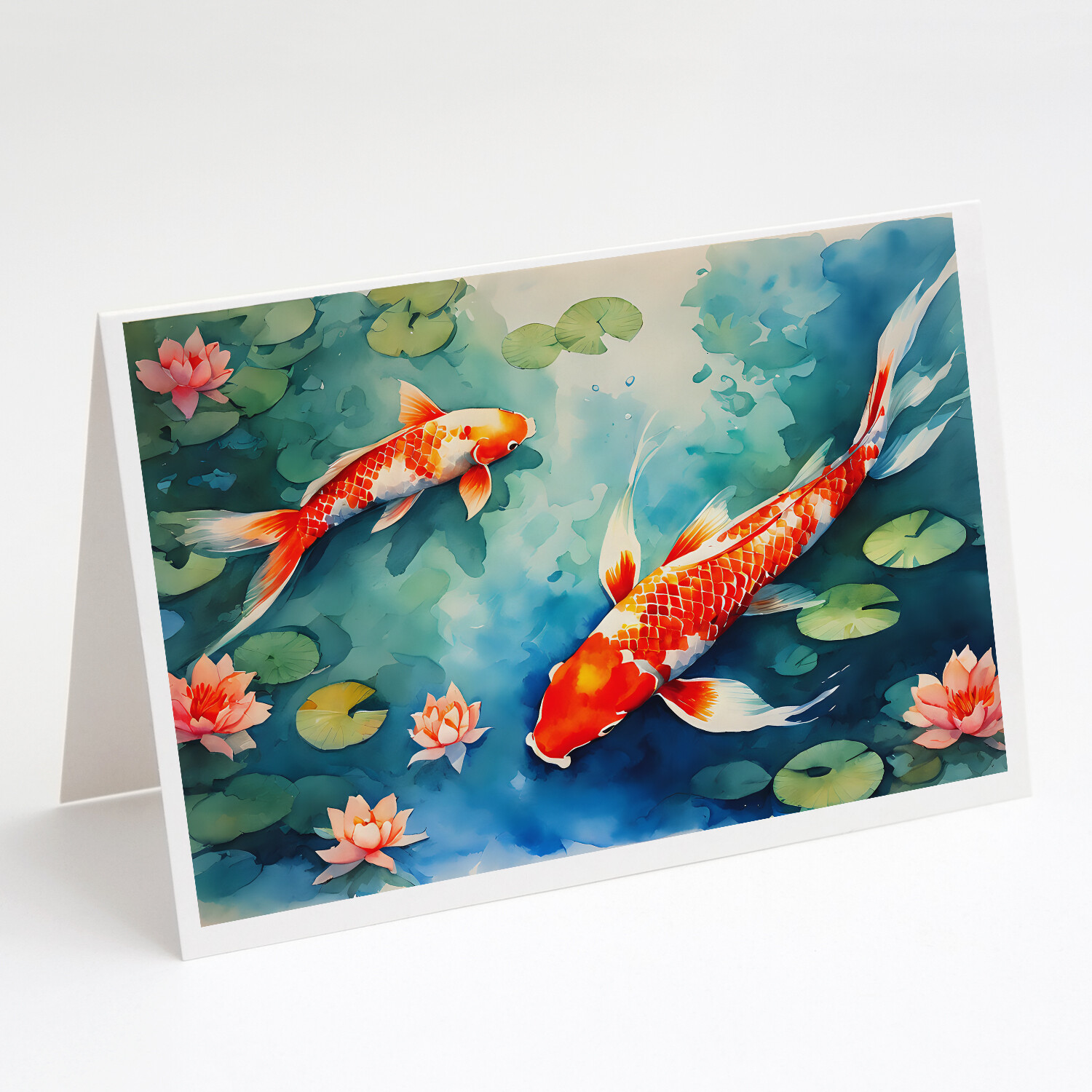 Koi Fish Greeting Cards and Envelopes Pack of 8 DAC2798GCA7P | eBay