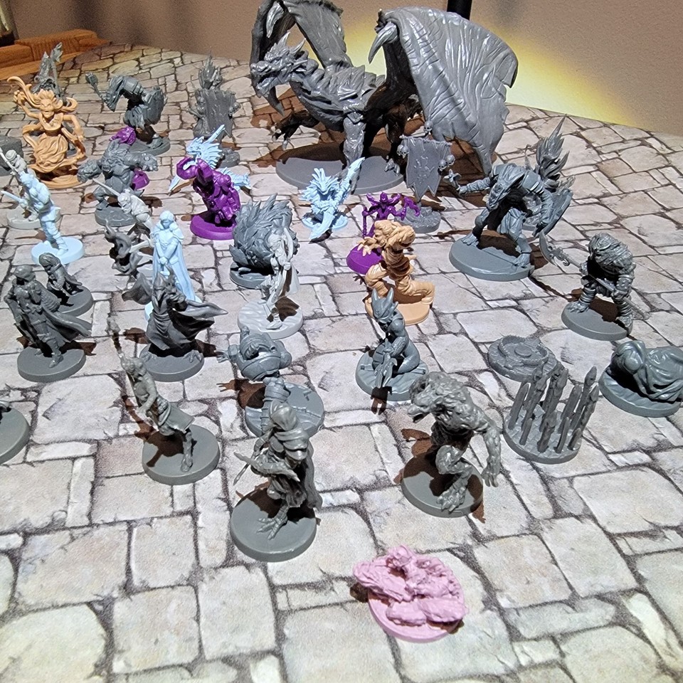 Huge Lot 50 D&D Miniatures Set DND Game RPG Lich Dragon Marvelous Hero ...