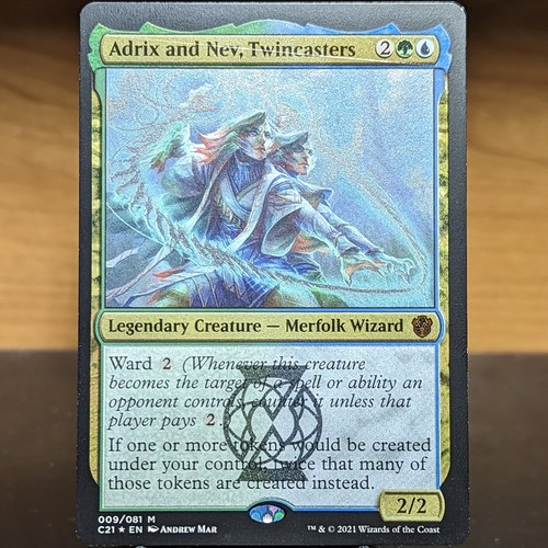 Adrix and Nev Twincasters THICK STOCK/DISPLAY Etched Foil Commander ...