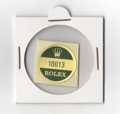 ROLEX 16013 Datejust Caseback CASE BACK Sticker Certificate 80's for ...
