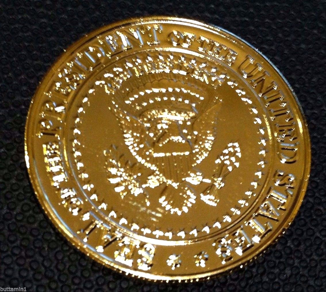 BARACK OBAMA Commemorative KIT BOXED 24 KT GOLD Plate COIN 2 Card Sets ...