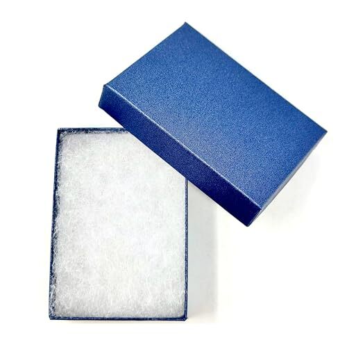 Pack Color Paper Cotton Filled Cardboard Jewelry Box for 12 Pearl Blue ...