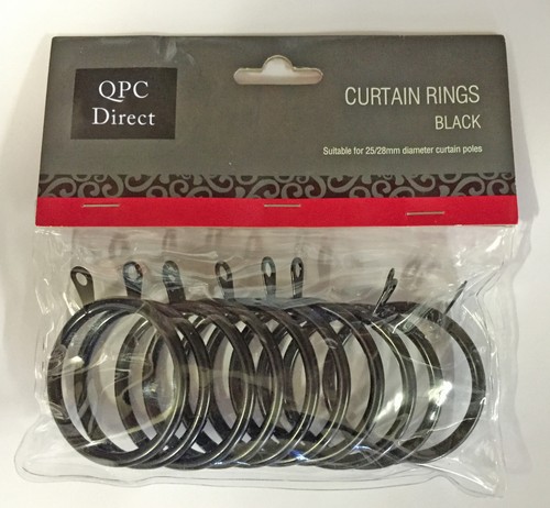 42mm Diameter Large Heavy Duty Metal Curtain Rings to fit 28mm poles 10 ...