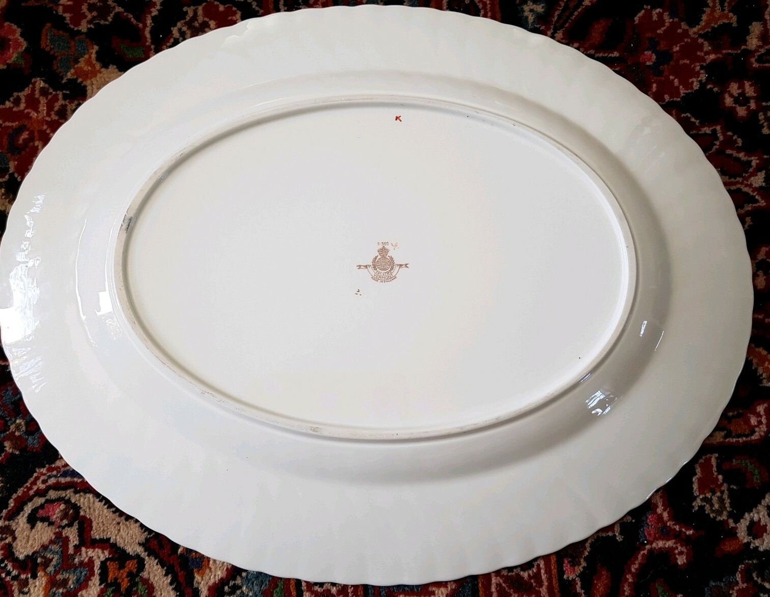MINTON VERMONT TURKEY PLATTER S-365 MINT MADE IN ENGLAND FLOWERS& GOLD ...