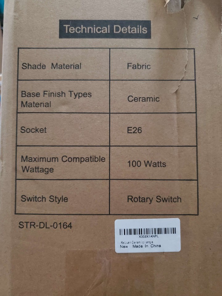 Hamucd White Boho Rattan Ceramic Lamps with Rope for Living Room Set of ...