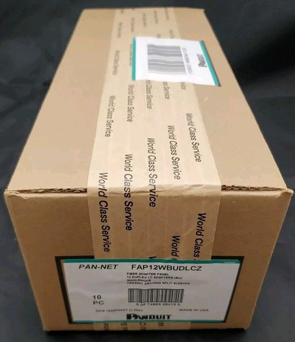 (Box Of 10) Panduit FAP12WBUDLCZ Single-mode 12 Port Fiber Adapter ...