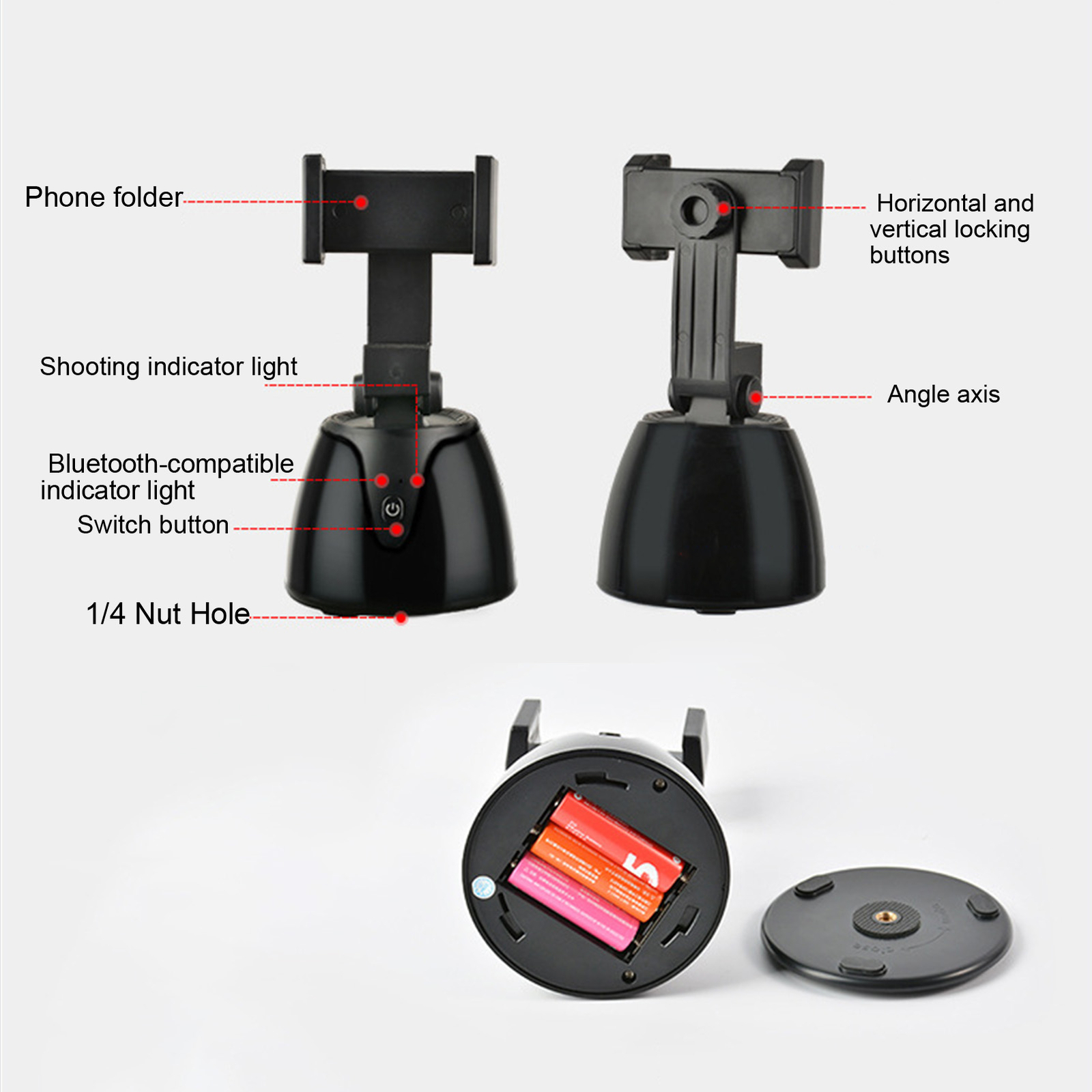 Mobile Phone Gimbal Anti-shake Vlog Shoot Live Fully Automatic Follow ...