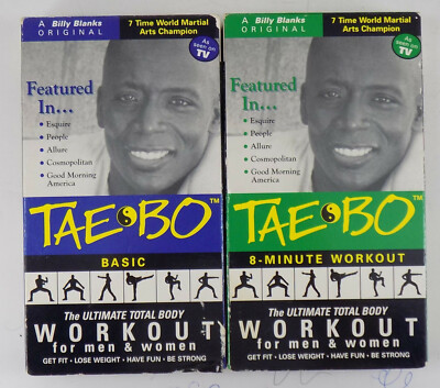 Billy Banks Tae-Bo 2 VHS Tape Lot Instructional, BASIC & 8 Minute ...
