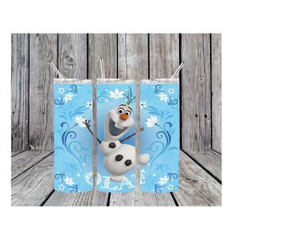 Handmade Olaf Inspired 20oz Insulated Tumbler With Slide Lock Lid And ...