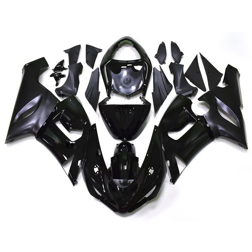 Injection Plastic Fairings Kits for Kawasaki 2005 2006 Ninja ZX6R Black ...