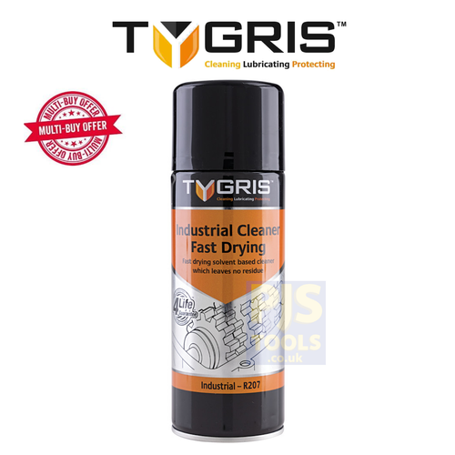 Tygris R207 400ml fast drying solvent cleaner degreaser aerosol spray ...