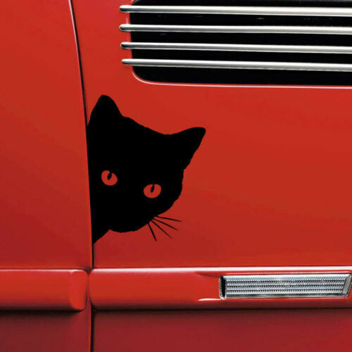 Black Peeking Cat For Car Sticker Decal | eBay