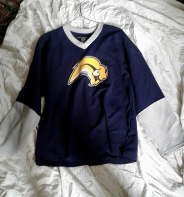 Sabres Blue Hockey Jersey "BuffaSlug" Official NHL Brand Men's Large | eBay