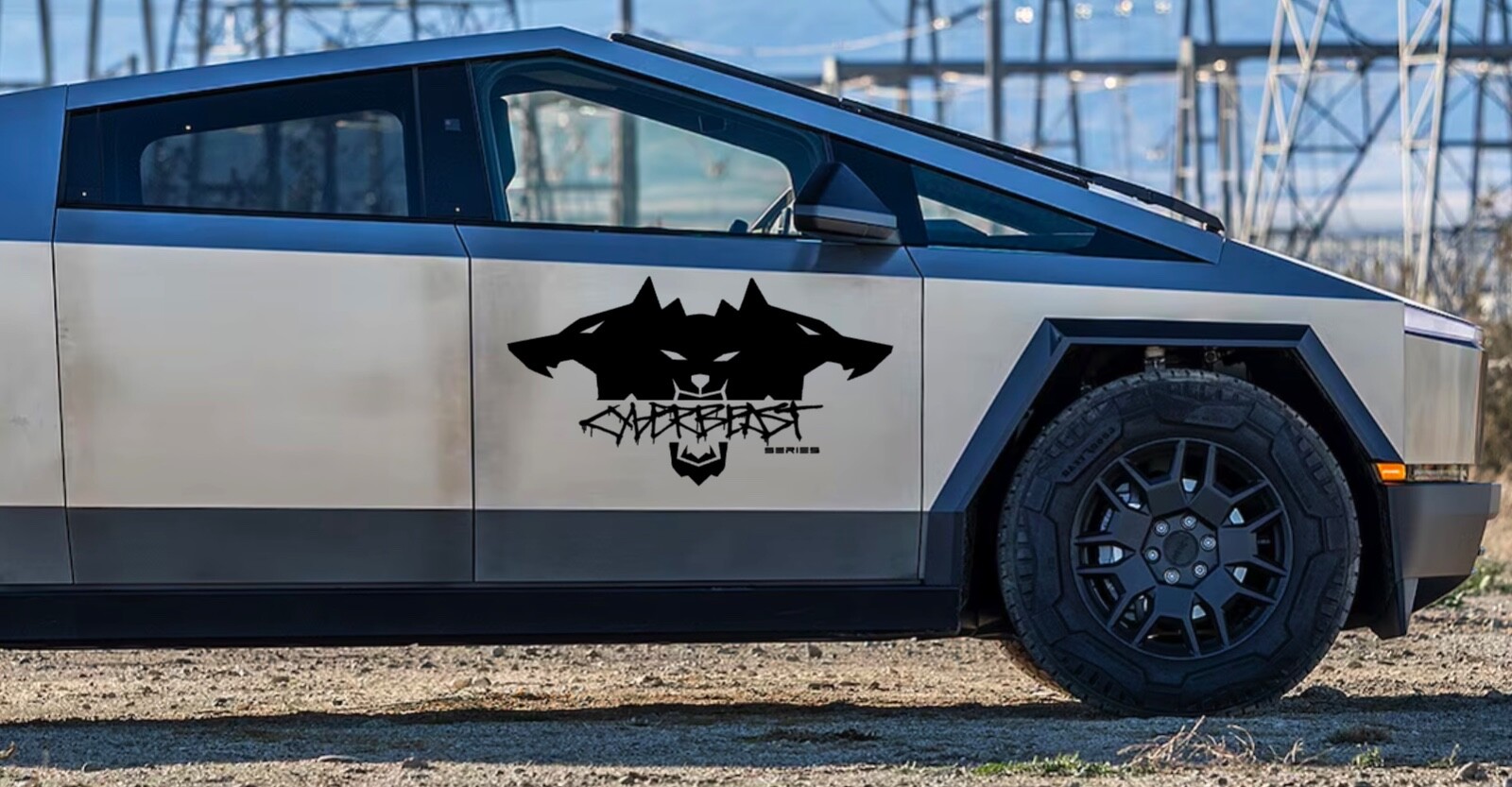 Tesla Cybertruck 2023-2025 CYBERBEAST SERIES LOGO Door Decals Set ...